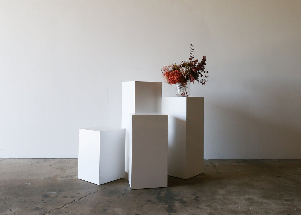 CON Plinth - 600mm H - WHITE - PLINTH HIRE SYDNEY REGION - TIMBERMILL