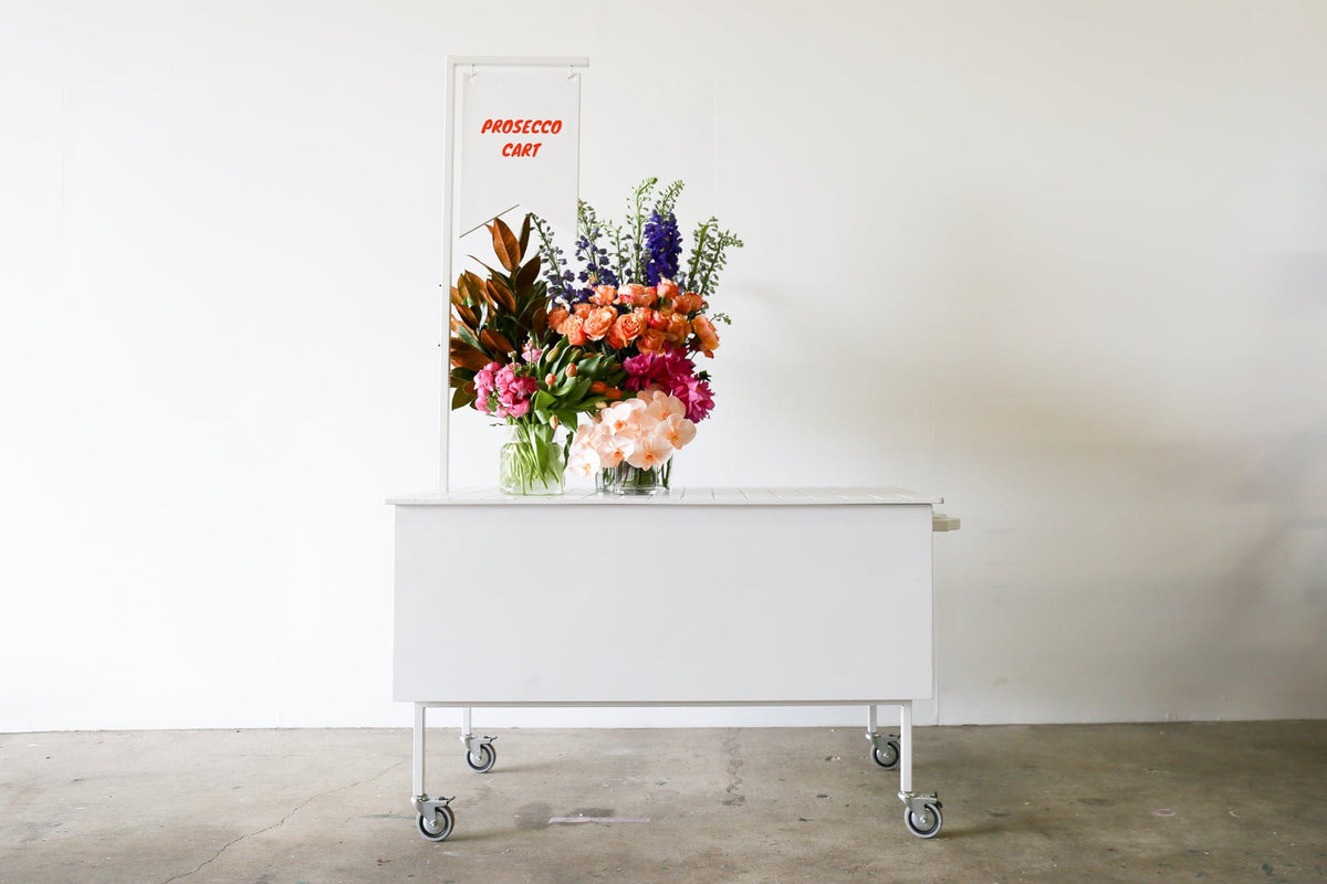 PROSECCO Cart - WHITE (SOLID UNIT) - BAR & CART HIRE SYDNEY REGION ...