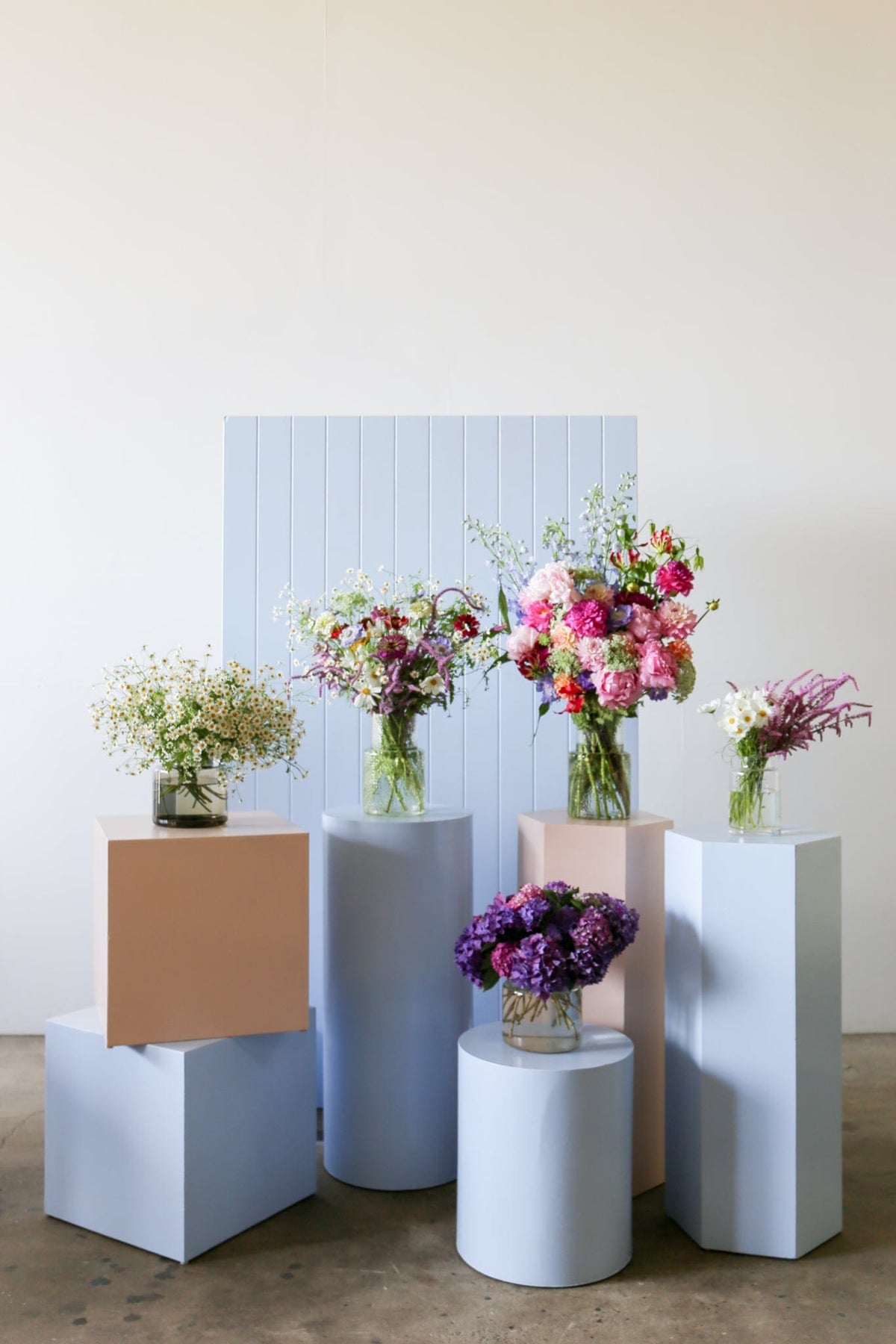 BK Plinth - CUBE POWDER BLUE - PLINTH HIRE SYDNEY REGION - TIMBERMILL